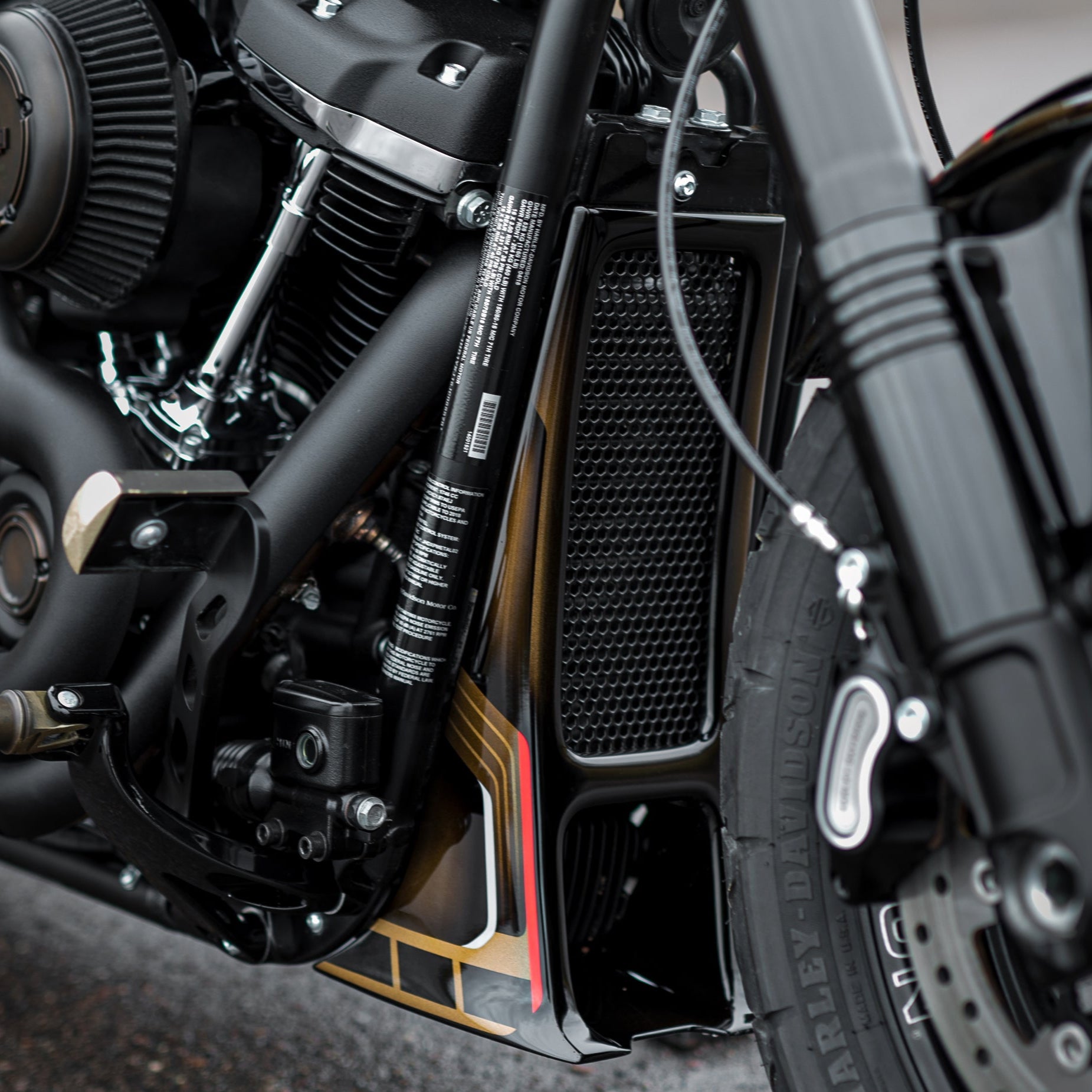 Harley-Davidson "Aggressor" Series Softail M8 Radiator Cover 2018-2025 ...