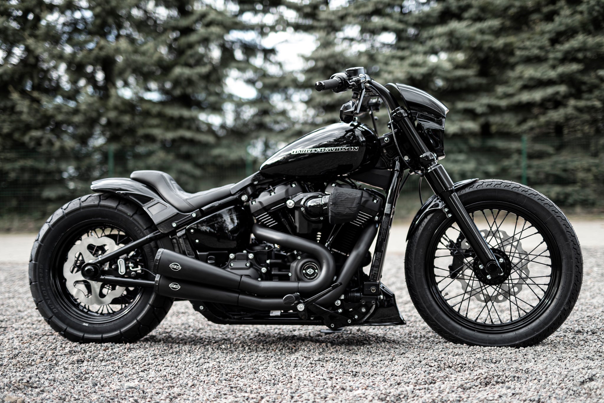 Harley-Davidson Custom Front Fender "Bobbstr" 2018-2025 Softail M8 ...